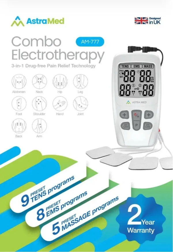 Combo Electrotherapy Tens Machine 3 In 1, Astramed Uk - Medical Supplies Pk
